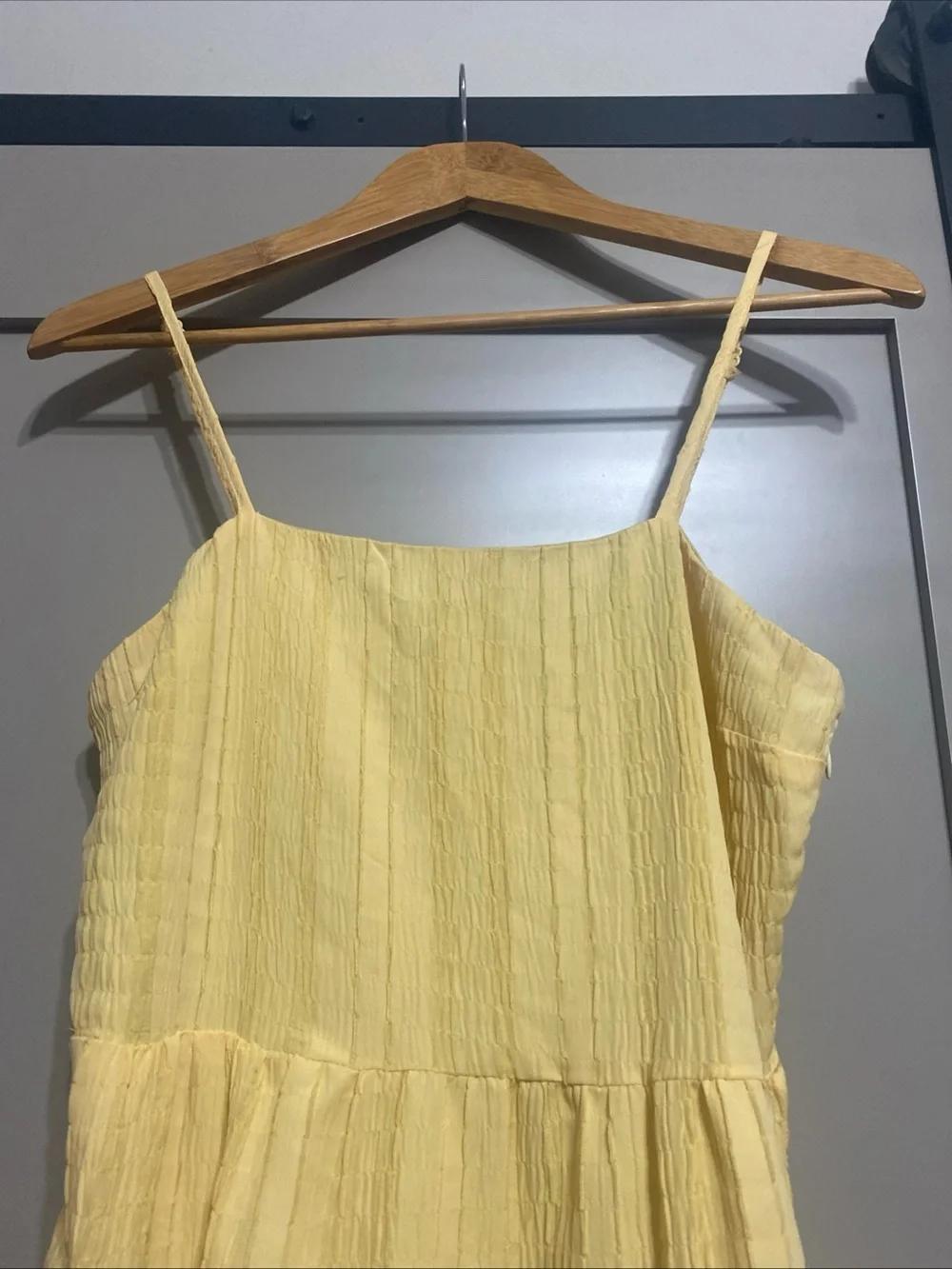 Love Riche | Dresses | Love Riche Pale Yellow Tiered Spaghettistrap ...